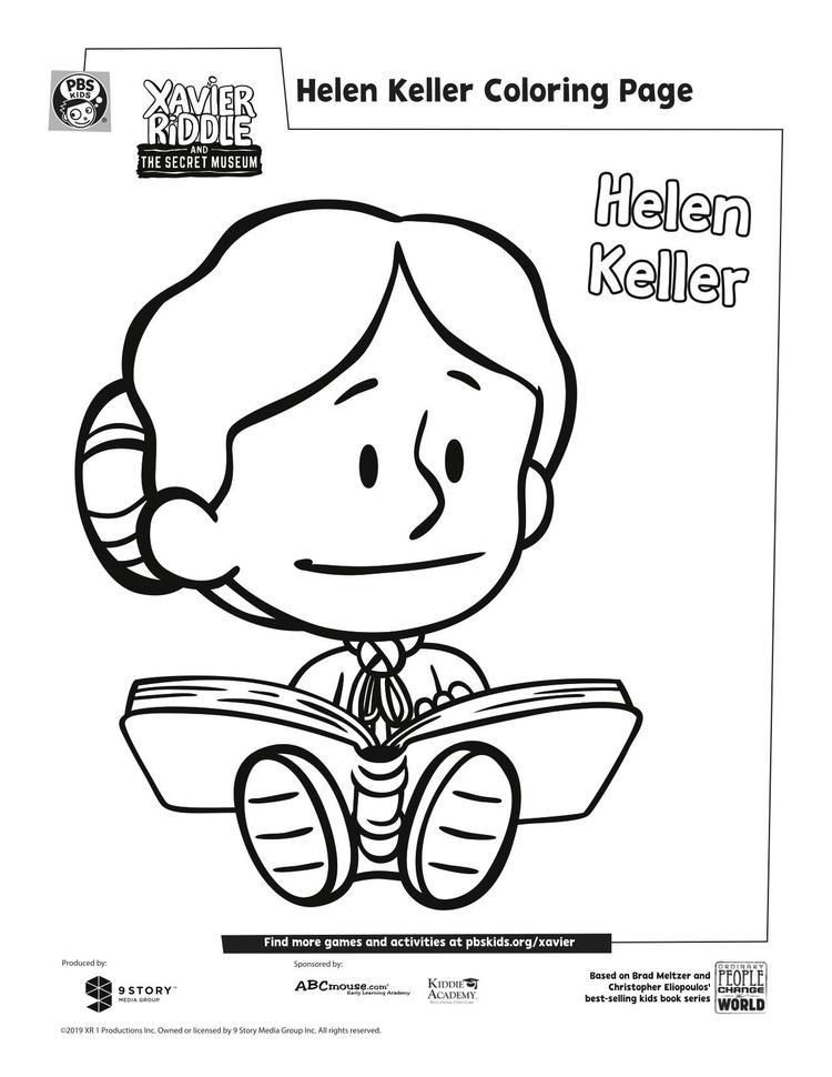 Helen Keller Coloring Page | Kids Coloring Pages | PBS KIDS for Parents