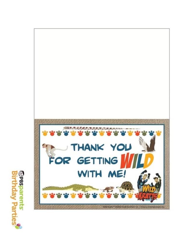 Wild Kratts Thank You Cards | Kids Coloring Pages | PBS KIDS for Parents