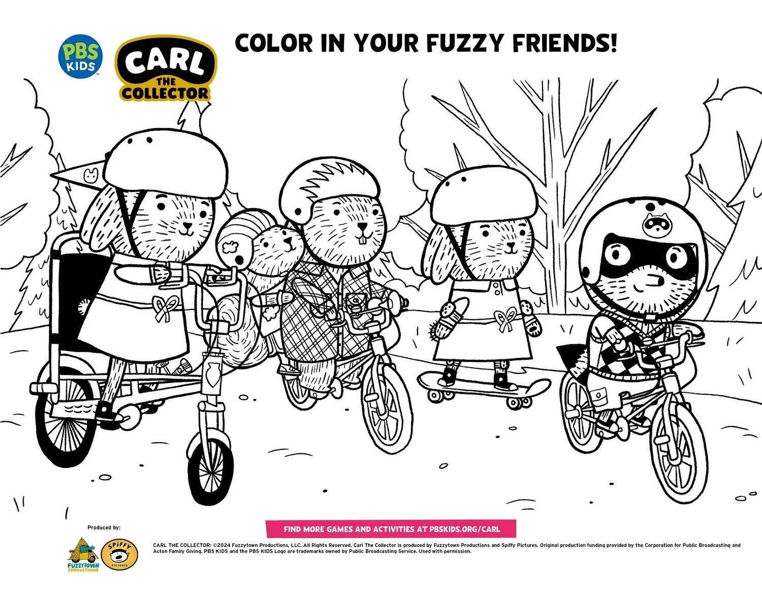 Fuzzy Friends Coloring Page | Kids Coloring Pages | PBS KIDS for Parents